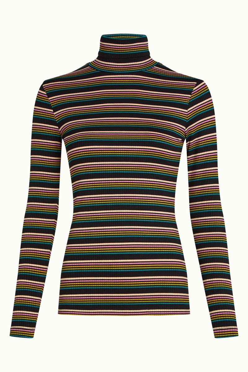 Rollneck Top Frostine Stripe Woodbine Green – ZTIL